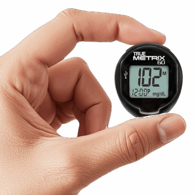 hand with true metrix go-Official 1 - Trividia Health